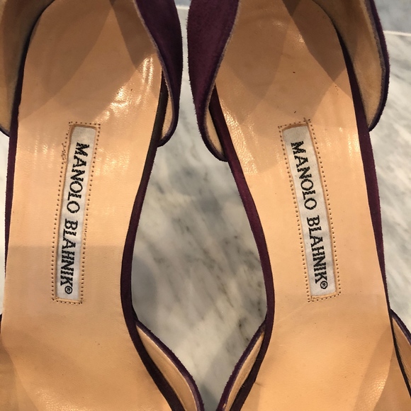 Manolo Blahnik | Shoes | Manolo Blahnik Purple Suede Pumps | Poshmark